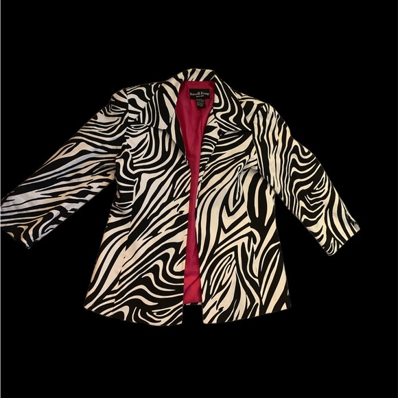 Russell Kemp | Jackets & Coats | Russell Kemp Zebra Print Blazer | Poshmark